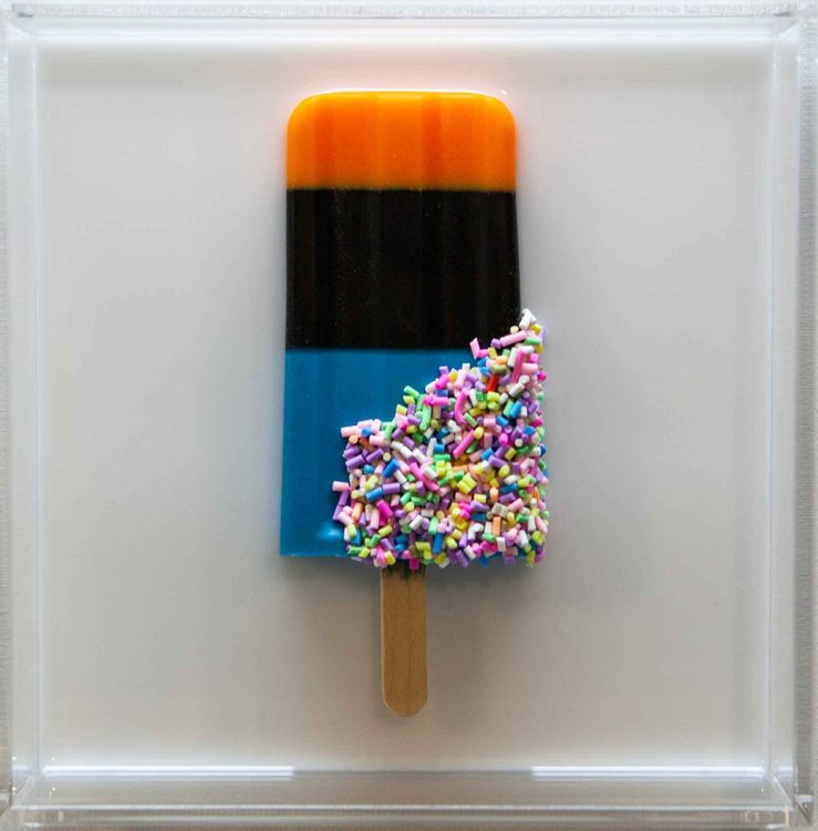 Gemälde, Pop Art, Eis am Stiel , Resinart, Unikat (Neu und ...