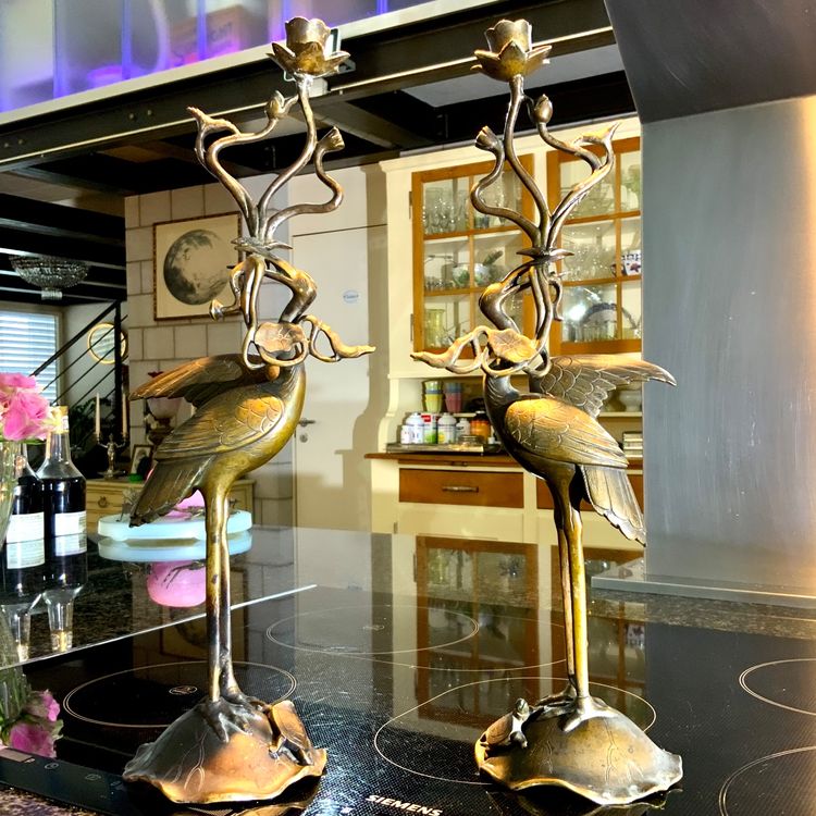 JUGENDSTIL 2 KERZENLEUCHTER, BRONZE SKULPTUR FRANCE UM 1900 (Gebraucht) in Biglen für CHF 281 ...