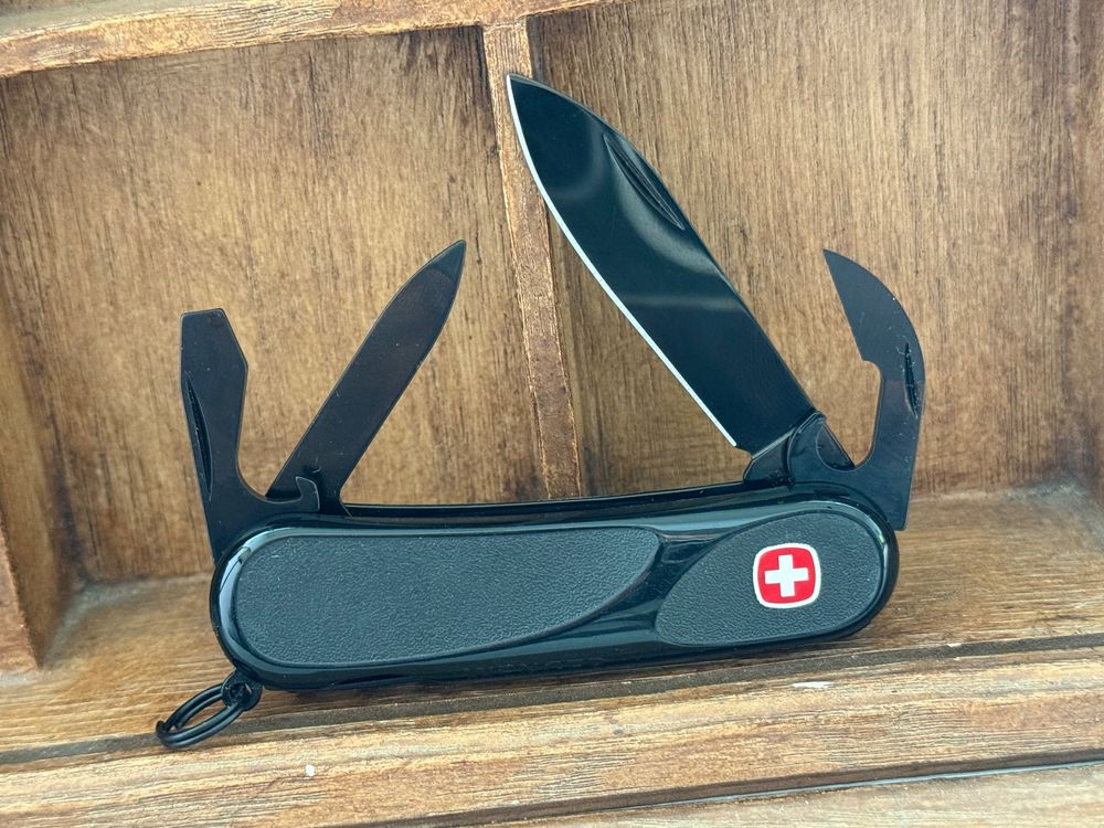 Wenger Taschenmesser Blackout Neu schwarze Klingen (Neu (gemäss ...
