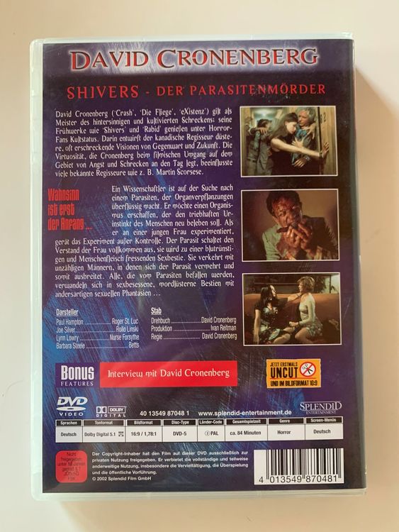 Shivers, der Parasitenmörder - DVD (Gebraucht) in Möriken AG für CHF 3 ...