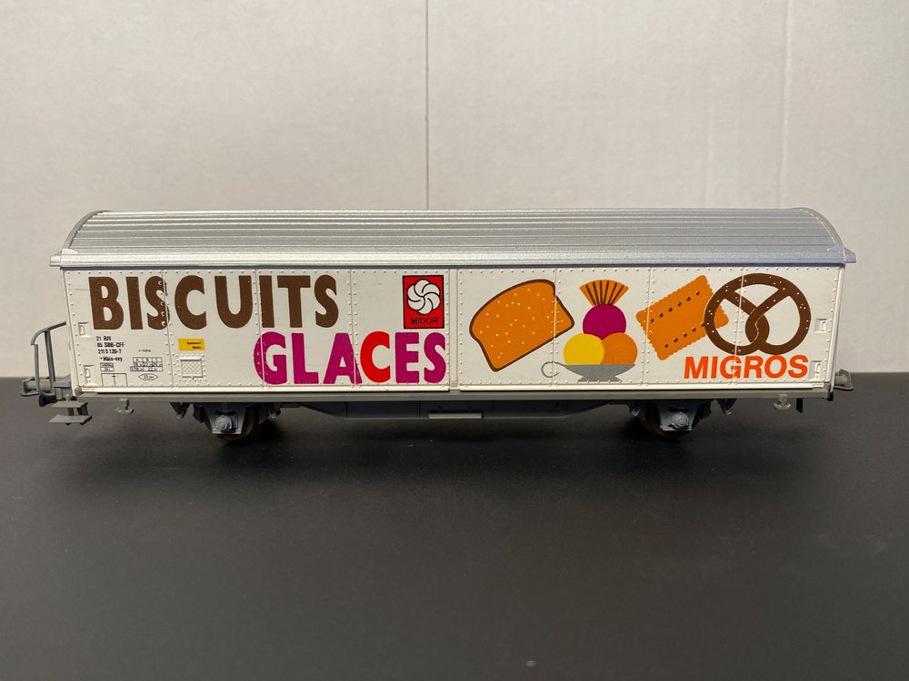 Baur 1022 Roco H0 SBB Hbis-vxy MIGROS Biscuits Glaces Midor (Neu ...