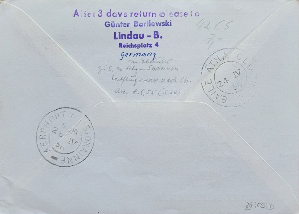 Luftpost Brief Drucksache MIT LH 430 St. Margrethen 1956 (Gebraucht) in Biel/Bienne für CHF 17 ...