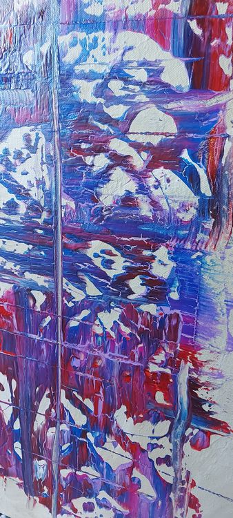 Gemälde Abstrakt Fische im Wasser vom mir selbstgemalt 60/60 | Kaufen auf Ricardo