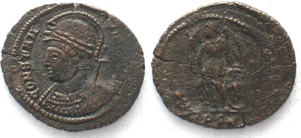 KONSTANTIN I. AE Gedenknummus 20mm 332-333 TRS Trier CONSTAN (Gebraucht ...