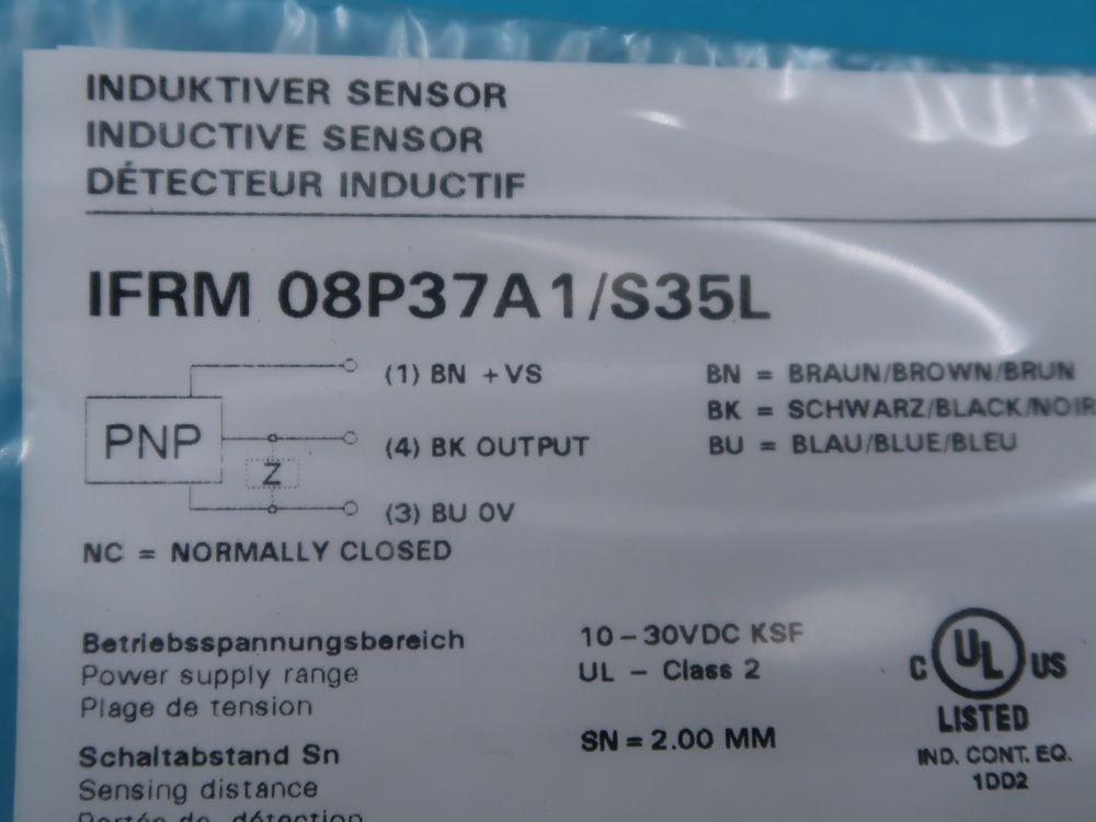 Baumer Induktiver Sensor IFRM 08P37A1/S35L 10141536 (Neu und originalverpackt) in Lömmenschwil ...