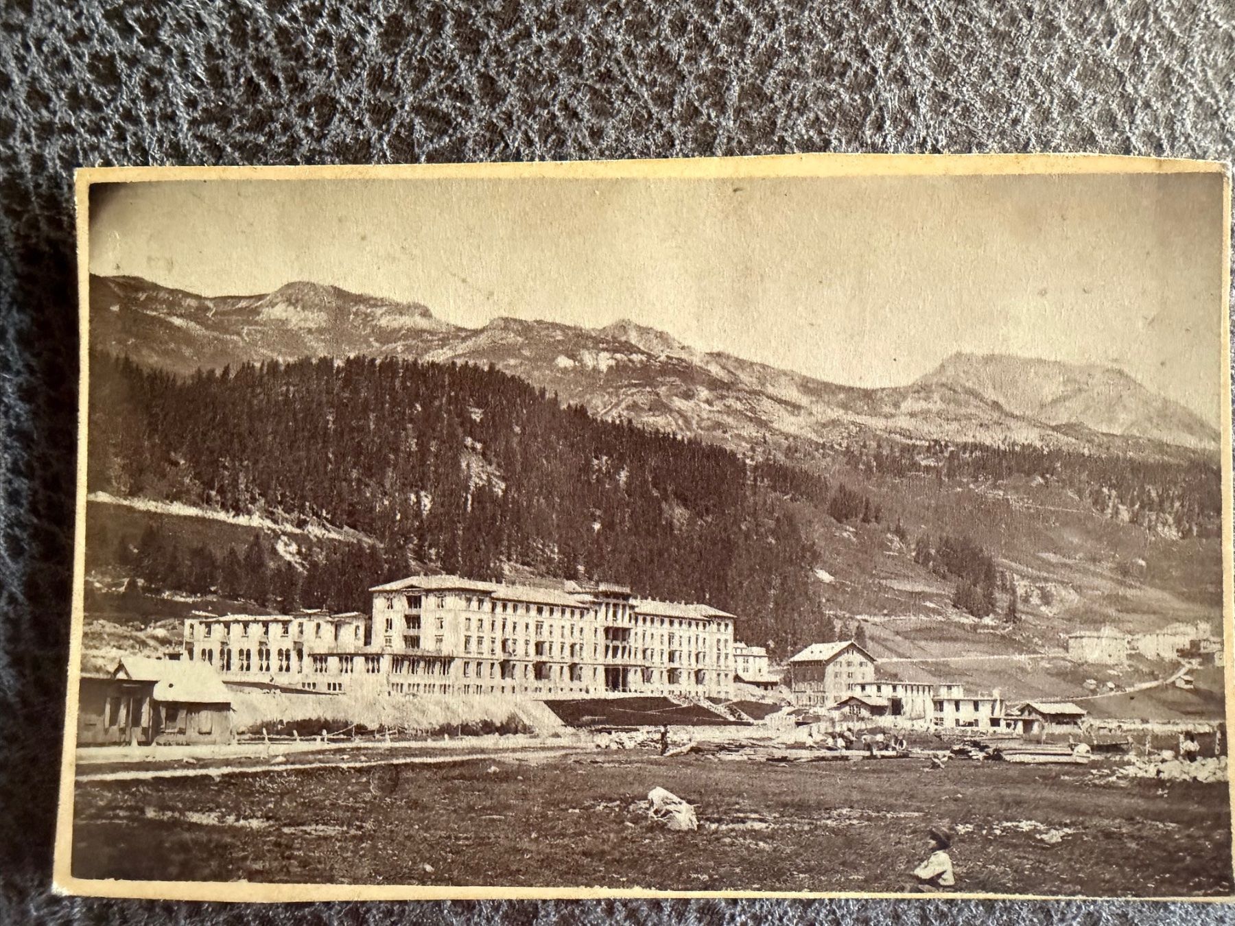 St. Moritz Hotel du Lac Bau, 1875/76, Engadin, cdv (Gebraucht) in St ...