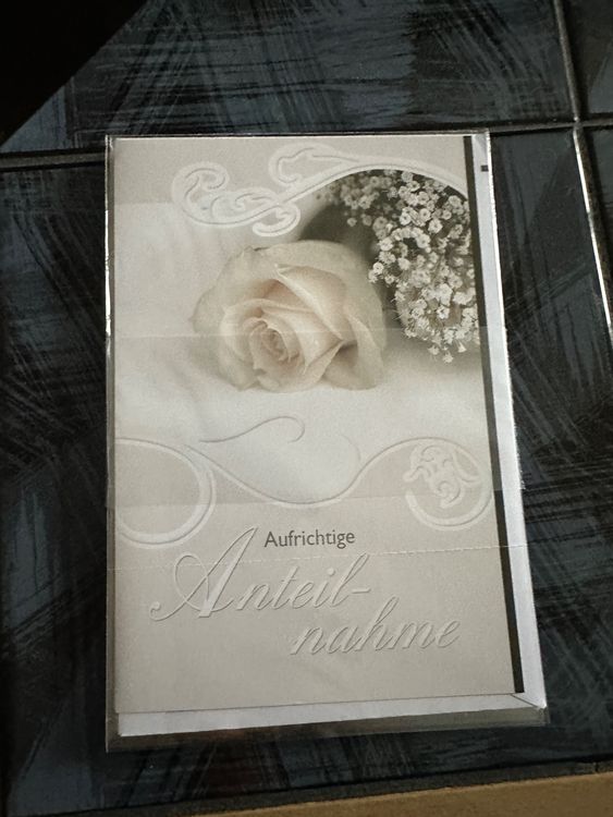 Trauer Karte Anteilnahme Beileid Mitgefühl Karten (Neu und ...