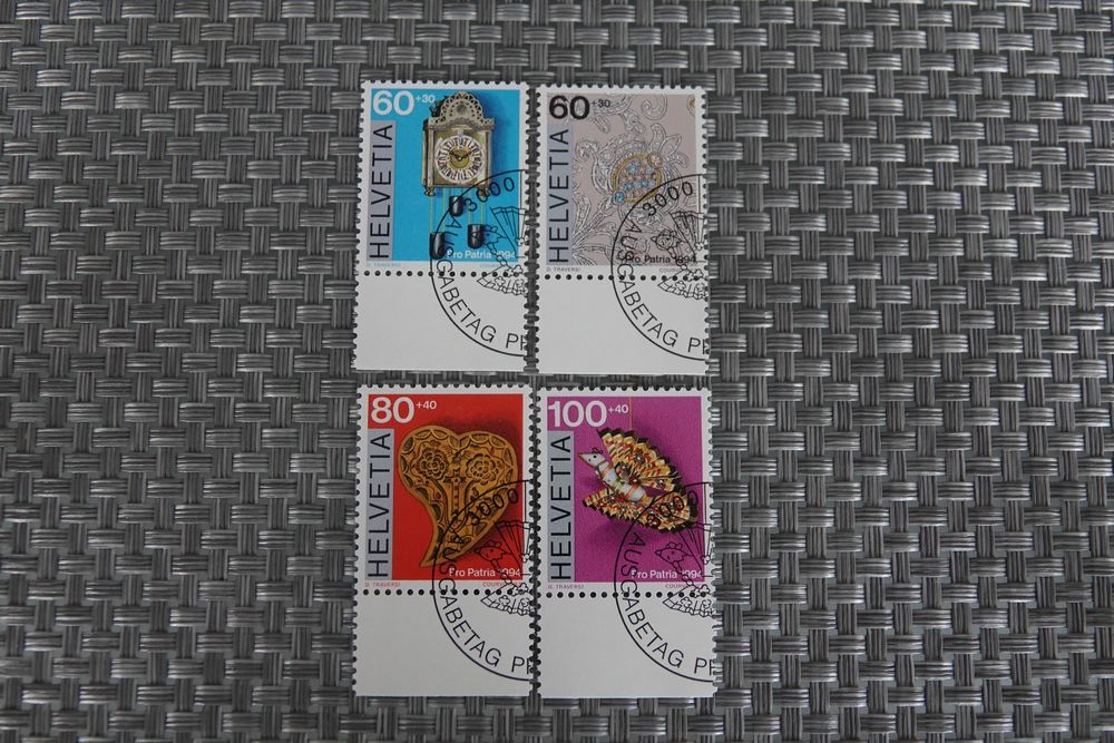 Pro Patria "Volkskunst aus der Schweiz III" 1994 ET-Stempel (Neu (gemäss Beschreibung)) in ...