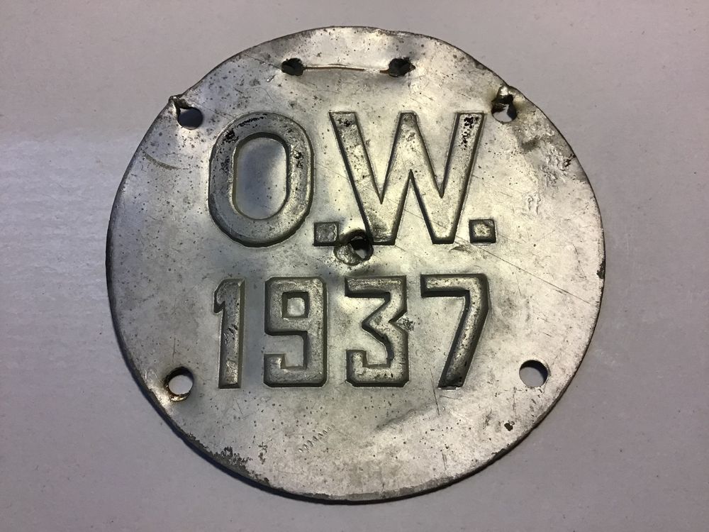 Alte Velo/Fahrrad Nummer "OBWALDEN 1937" rar | Kaufen auf Ricardo