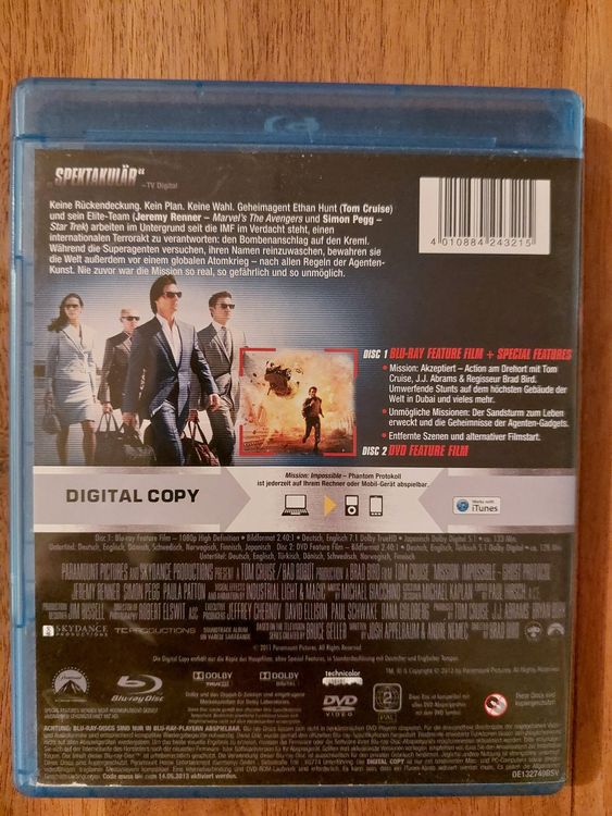 Blu Ray & DVD - Mission Impossible 4 MI4 Phantom Protokoll (Gebraucht) in Rheinfelden für CHF 3. ...