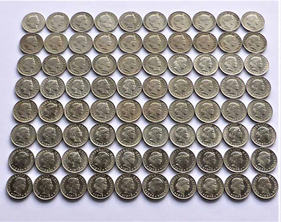 5 Rp. Sammlung - 80 Stück, von 1893 - 1979 | Kaufen auf Ricardo