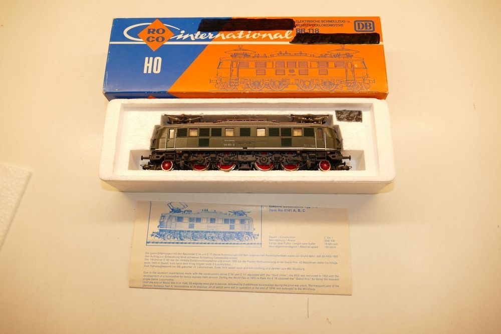 Roco H0: DB E-Lok BR118 (Gebraucht) in Niederhasli für CHF 44 – mit Lieferung auf Ricardo kaufen