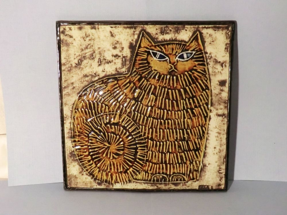 Wandplatte Katze Lisa Larson, Gustavsberg Sweden (Gebraucht) in ...