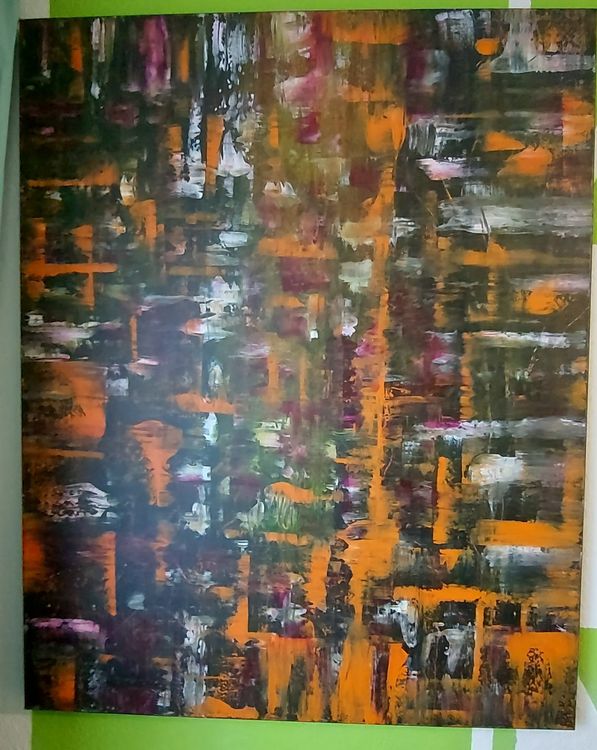 Gemälde Herbstfarben, Unikat 'von mir selbstgemalt 90×100 | Kaufen auf Ricardo