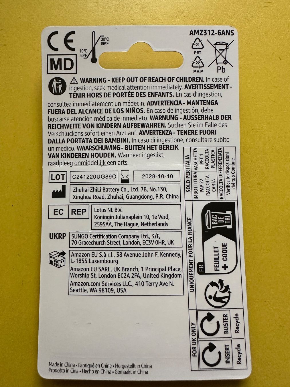 Hörgerätebatterien Typ 312 / 30 Stk. / amazon basics (Neu und ...