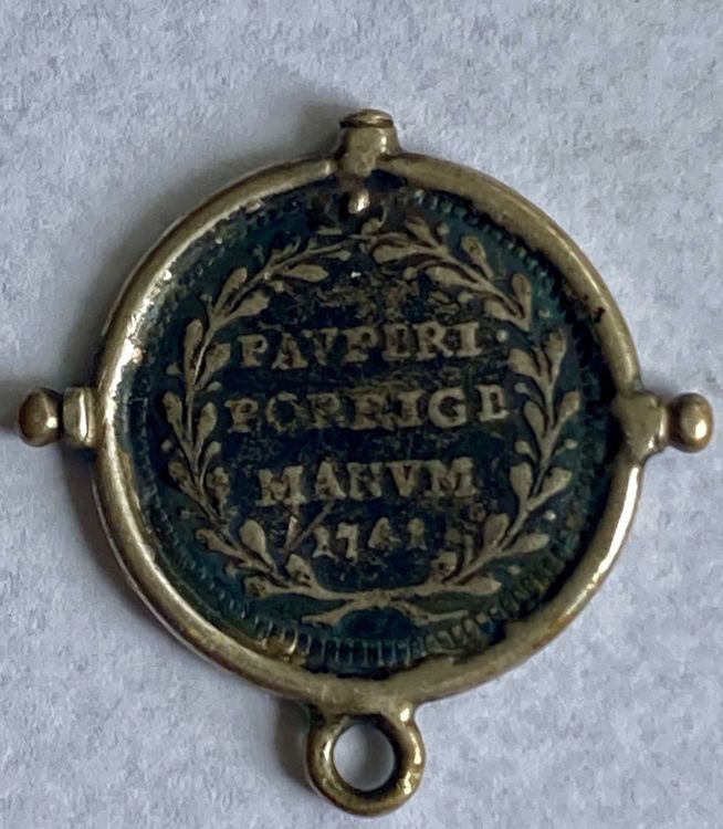 .- SILBERMÜNZE 1741, 1 GROSSO, - Benedikt XIV (Gebraucht) in schlieren für CHF 10 – mit ...