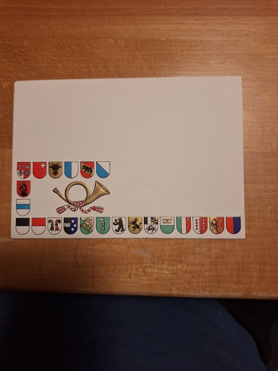 Wappen-Postkarte Posthorn Kantone Schweiz Vintage Briefmarke (Gebraucht) in Hägendorf für CHF 1 ...