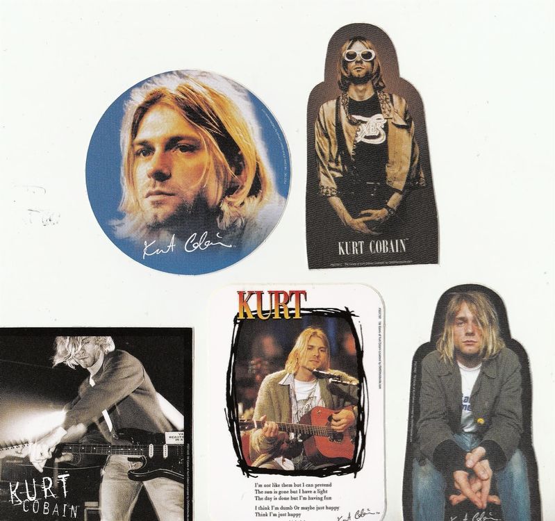 Kurt Cobain Nirvana 5 Sticker Set | Kaufen auf Ricardo