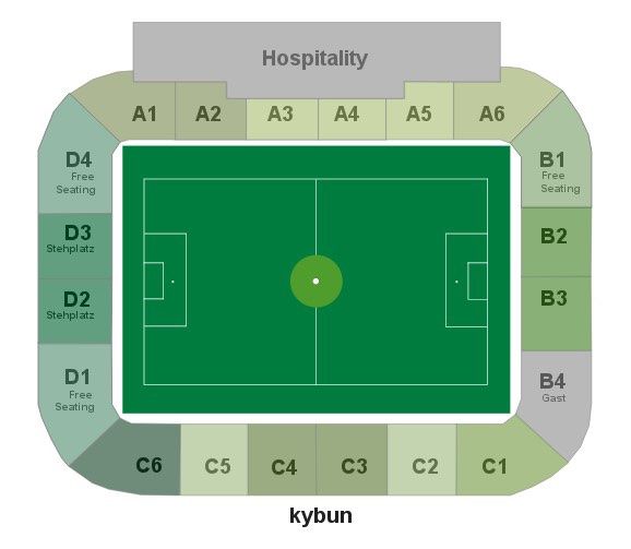 1-4 Stehplatz Tickets D2/D3 FCSG FC St. Gallen - FC Thun (Neu und ...