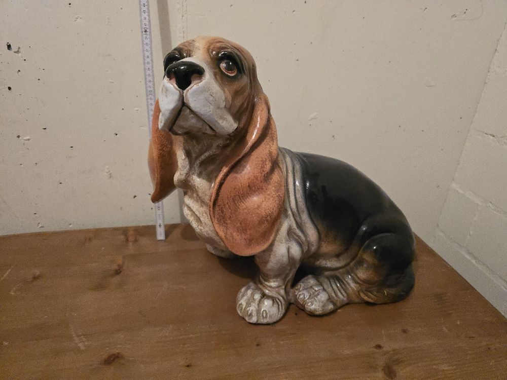 Grosser Keramik Basset Hound Vintage 1960er Jahre made in I | Kaufen ...