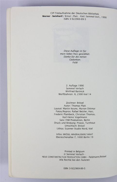 Kult Comic - Heft "Werner Beinhart" von 1990! | Kaufen auf Ricardo