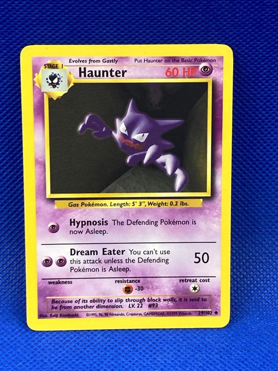 Pokemon BASE SET / Haunter 29 / 102 EN - (EX) (Gebraucht) in Baar für ...