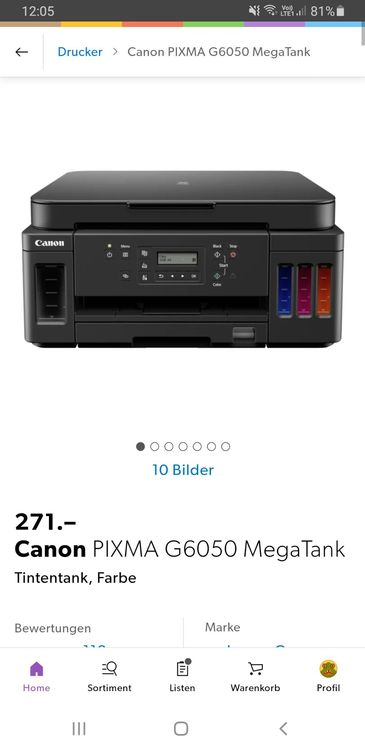 Canon Pixma G6050 Tintentank Multifunktionsdrucker (Neu (gemäss ...