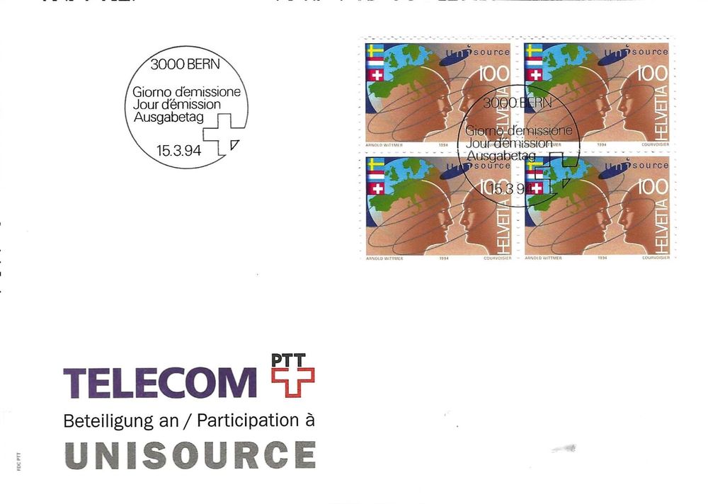 FDC Viererblock 1994 | Kaufen auf Ricardo