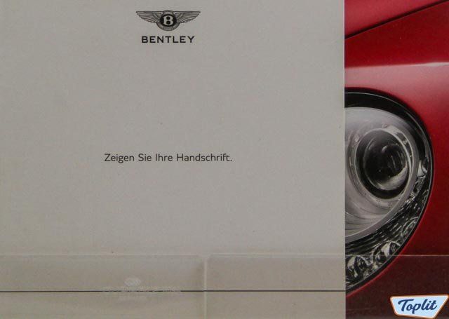 SONDER PROSPEKT BENTLEY CONTINENTAL GT BLACK LINE KIT - 2014 | Kaufen ...