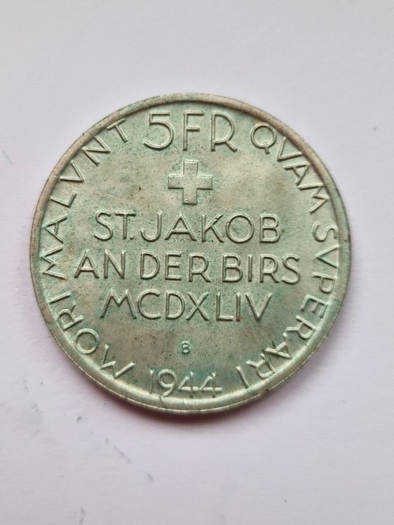 Fr. 5.-- Münze 1944 St. Jakob | Kaufen auf Ricardo