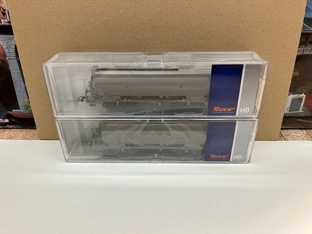 Roco 2 x 47557 SBB Zementsilowagen Uaces, H0 (Neu (gemäss Beschreibung ...