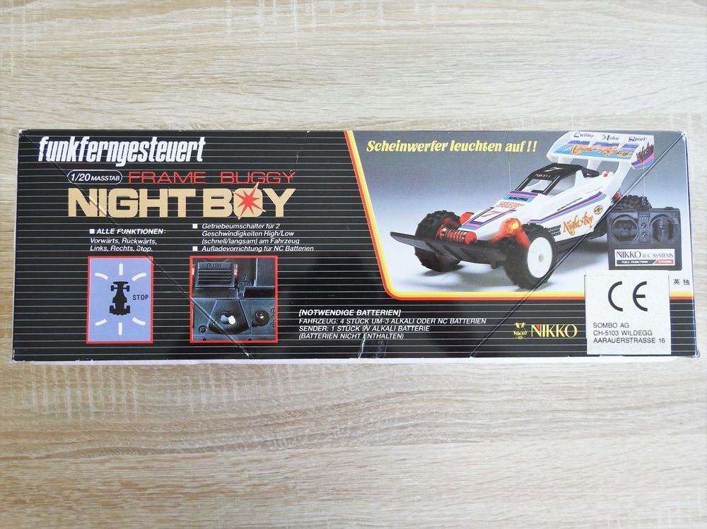 Nikko Night Boy RC-Buggy + OVP + Anleitung, von 1990 (Gebraucht) in ...