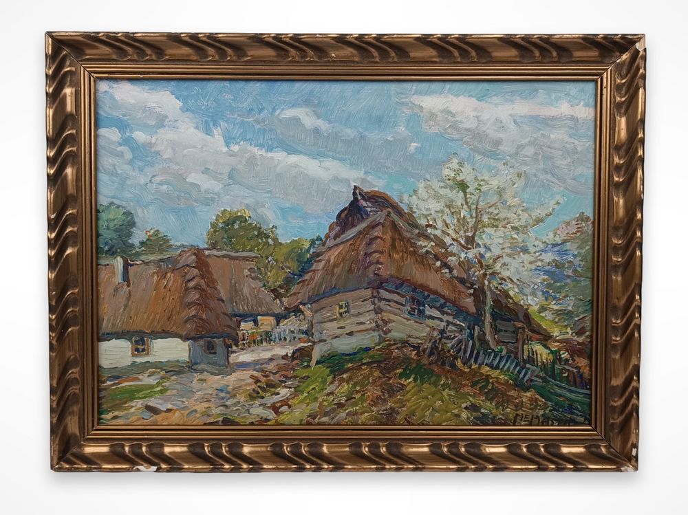 Gemälde Hütten und Landschaft | Kaufen auf Ricardo