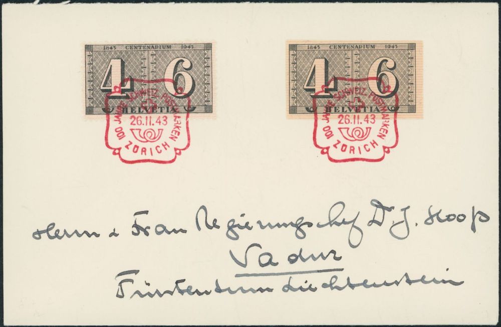 1943 - Luxusbogen - Blockausschnitte - Combo FDC - Faucherre (Gebraucht) in Schindellegi für CHF ...