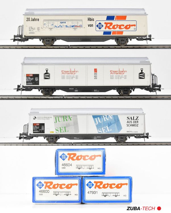 Roco 3x Schiebewandwagen der SBB H0 GS mit OVP (Gebraucht) in St. Gallen für CHF 24 – mit ...