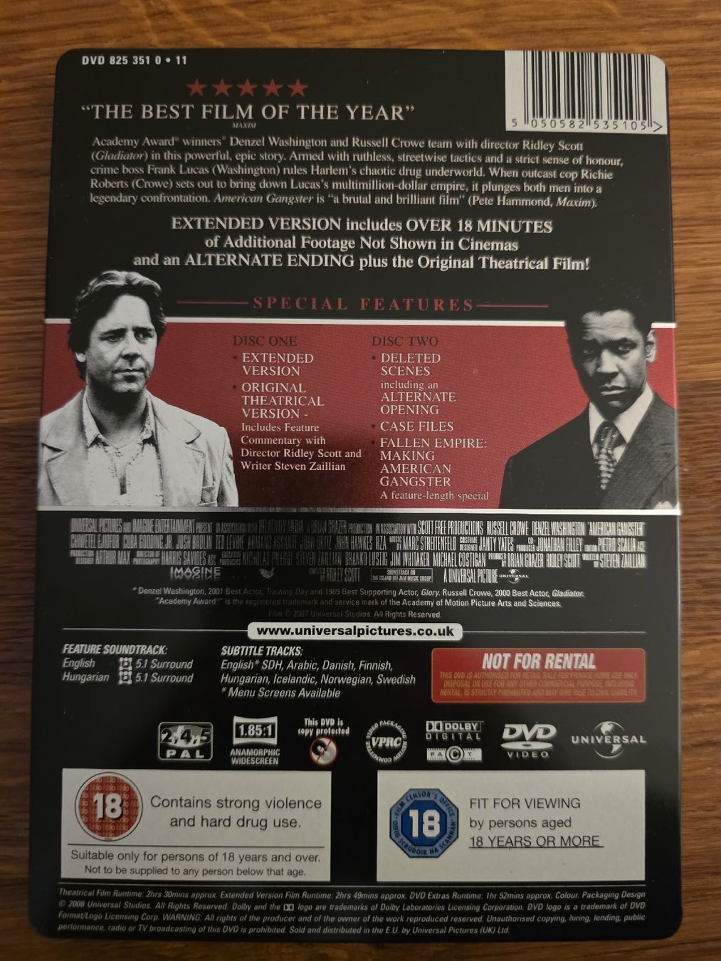 American Gangster 2-Disc Extended Collector's steelbook (Gebraucht) in ...