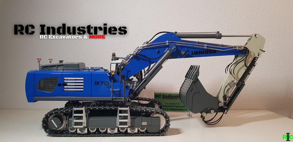 RC Bagger Huina Kabolite K970-100S PRO Blau Gratis Greifer (Neu (gemäss ...