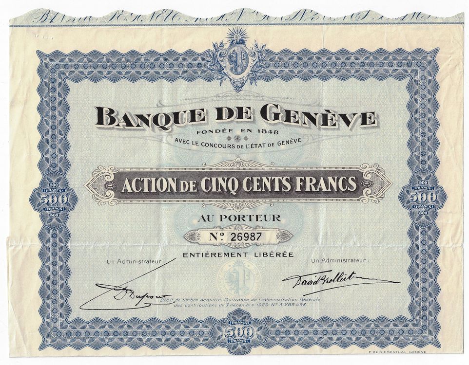 Banque de Genève (Gebraucht) in für CHF 5 – mit Lieferung auf Ricardo ...