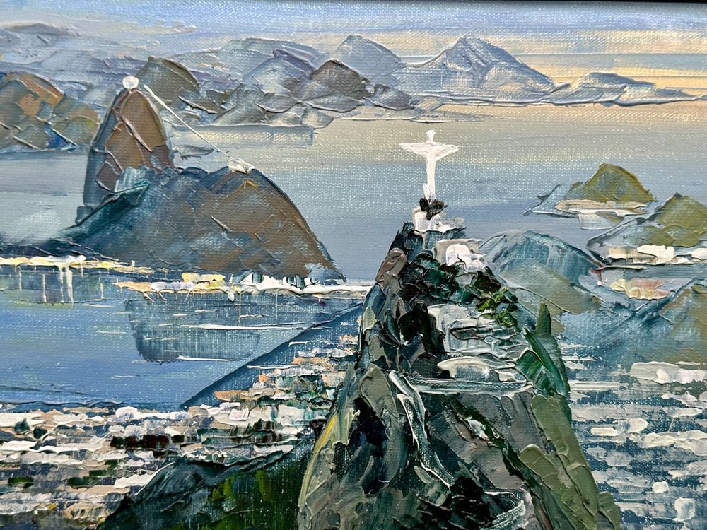 Paysage "Baie de Rio" huile sur toile Signé PABLO MATANIA (D'occasion ...