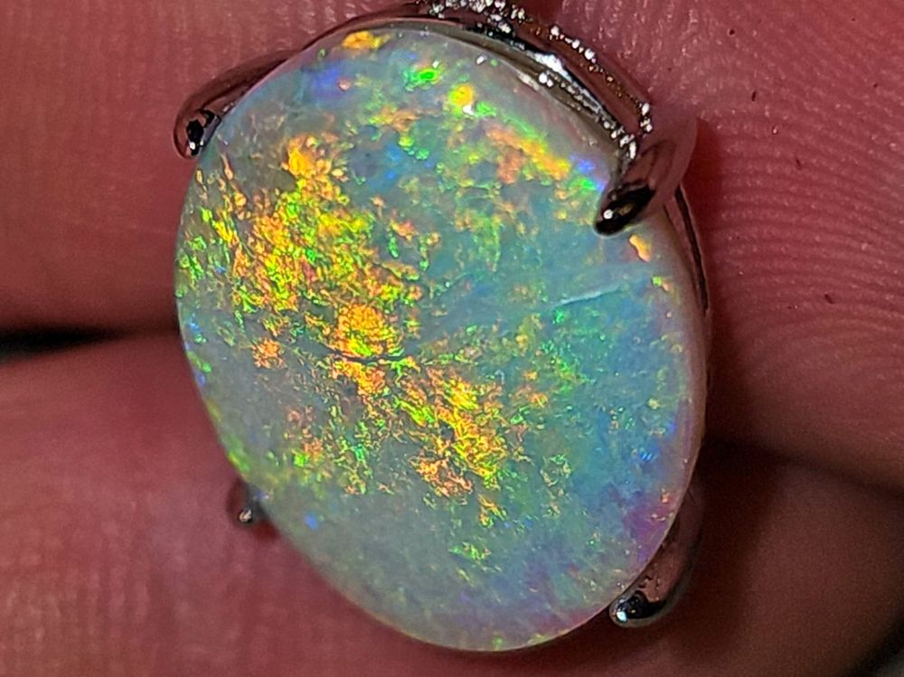 Seltener Neon farbiger White Cliffs Opal Silber-Anhän (Neu und originalverpackt) in Uerkheim für ...