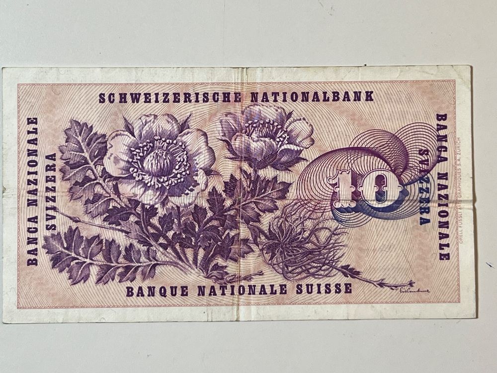 Banknote Schweiz Schweizerfranken CHF 10 Jahr 1977 | Kaufen auf Ricardo Banknote Schweiz Schweizerfranken CHF 10 Jahr 1977 | Kaufen auf Ricardo