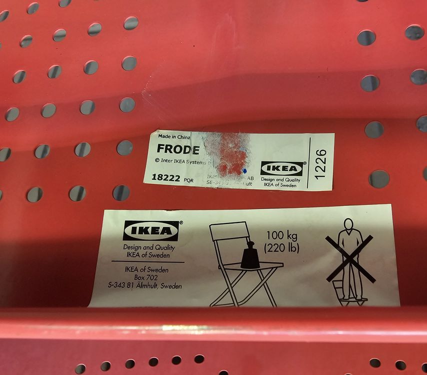 IKEA 1990s FRODE Folding Chair. Gartenstuhl Klappstuhl Set (Gebraucht ...