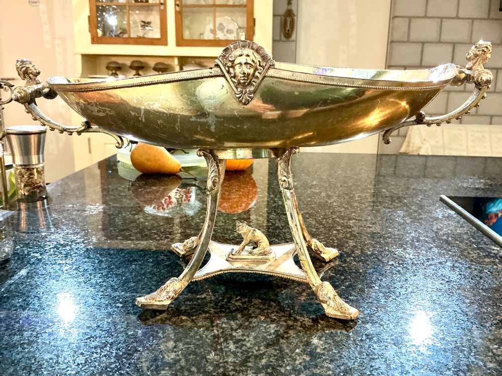 ANTIKE FUSSSCHALE VERSILBERT FUNDZUSTAND ZUM ZWEG MACHEN (Gebraucht) in ...