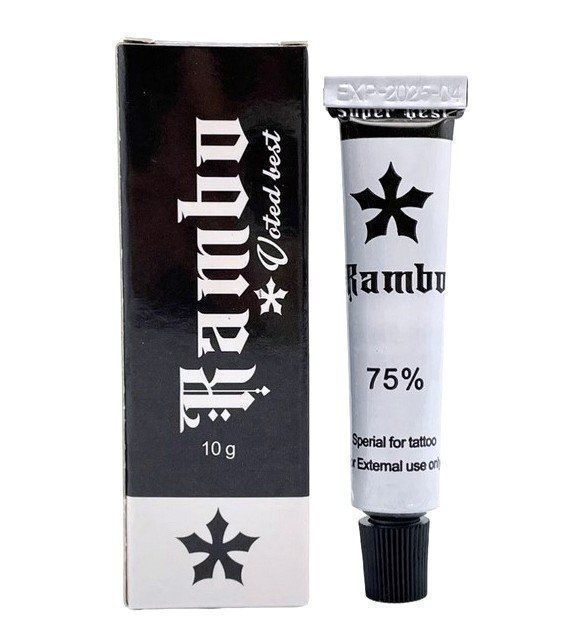 Tattoo Betäubungscreme RAMBO (75%) 10 g / 2 Stück | Acheter sur Ricardo
