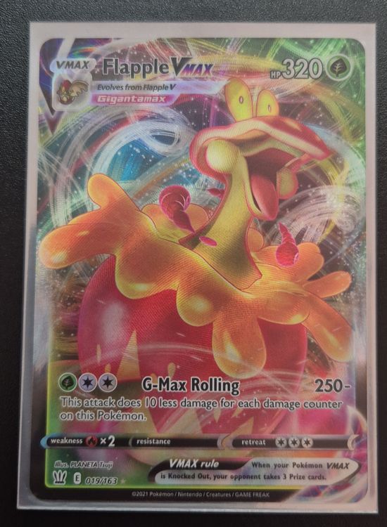 Pokemon Karte: Flapple VMAX - Gigantamax! (Neu (gemäss Beschreibung ...