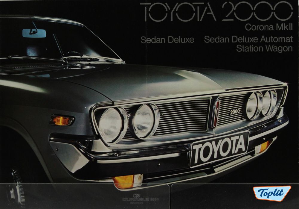 PROSPEKT - TOYOTA - CORONA 2000 Mk II - TYP X10 - AB 07.1972 (Gebraucht ...