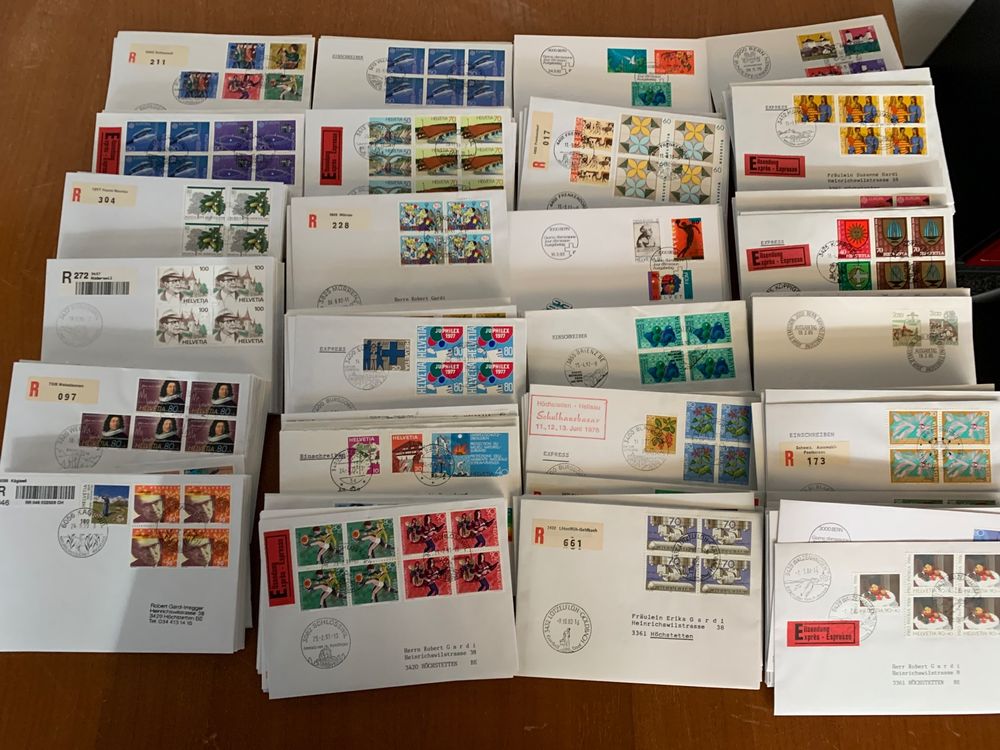 500 Briefe Schweiz mit vielen Viererblocks | Kaufen auf Ricardo