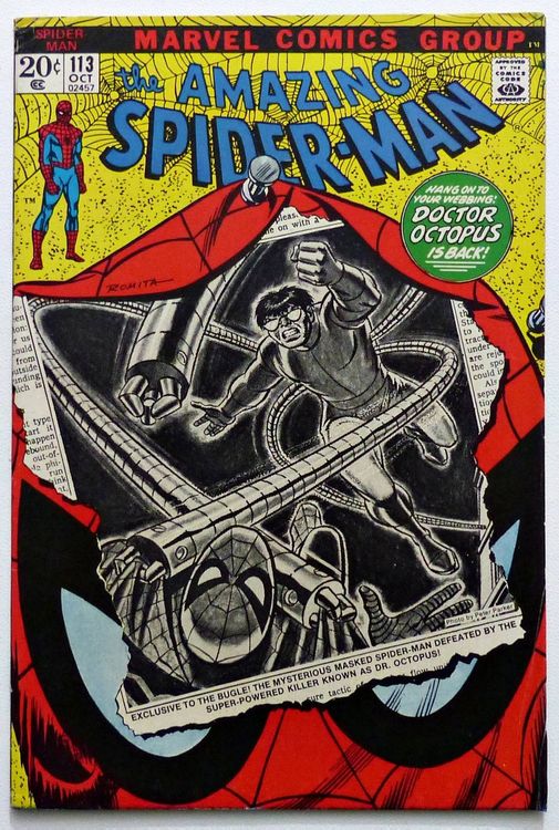 AMAZING SPIDER-MAN 113 🔑 KEY 1ST APP HAMMERHEAD MARVEL 1972 (Gebraucht ...