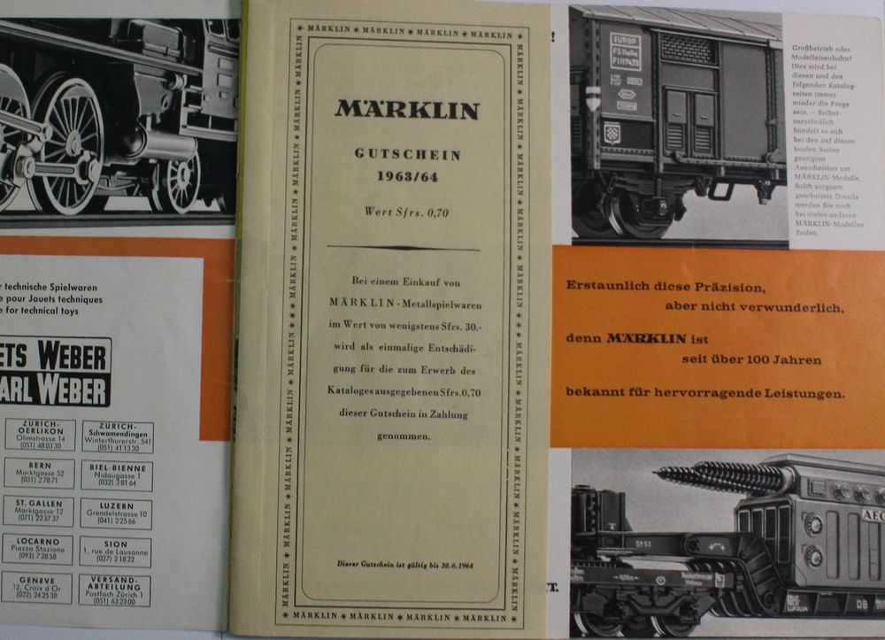 Märklin Katalog 1963/64 D sfrs | Kaufen auf Ricardo
