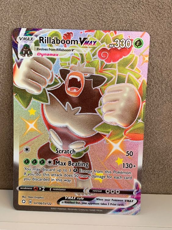 Rillaboom VMAX ENG Shining Fates Pokemon SV106/SV122 (Gebraucht) in ...